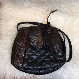 Bags | Vintage Brown Textured Over The Shoulder Bag | Poshmark